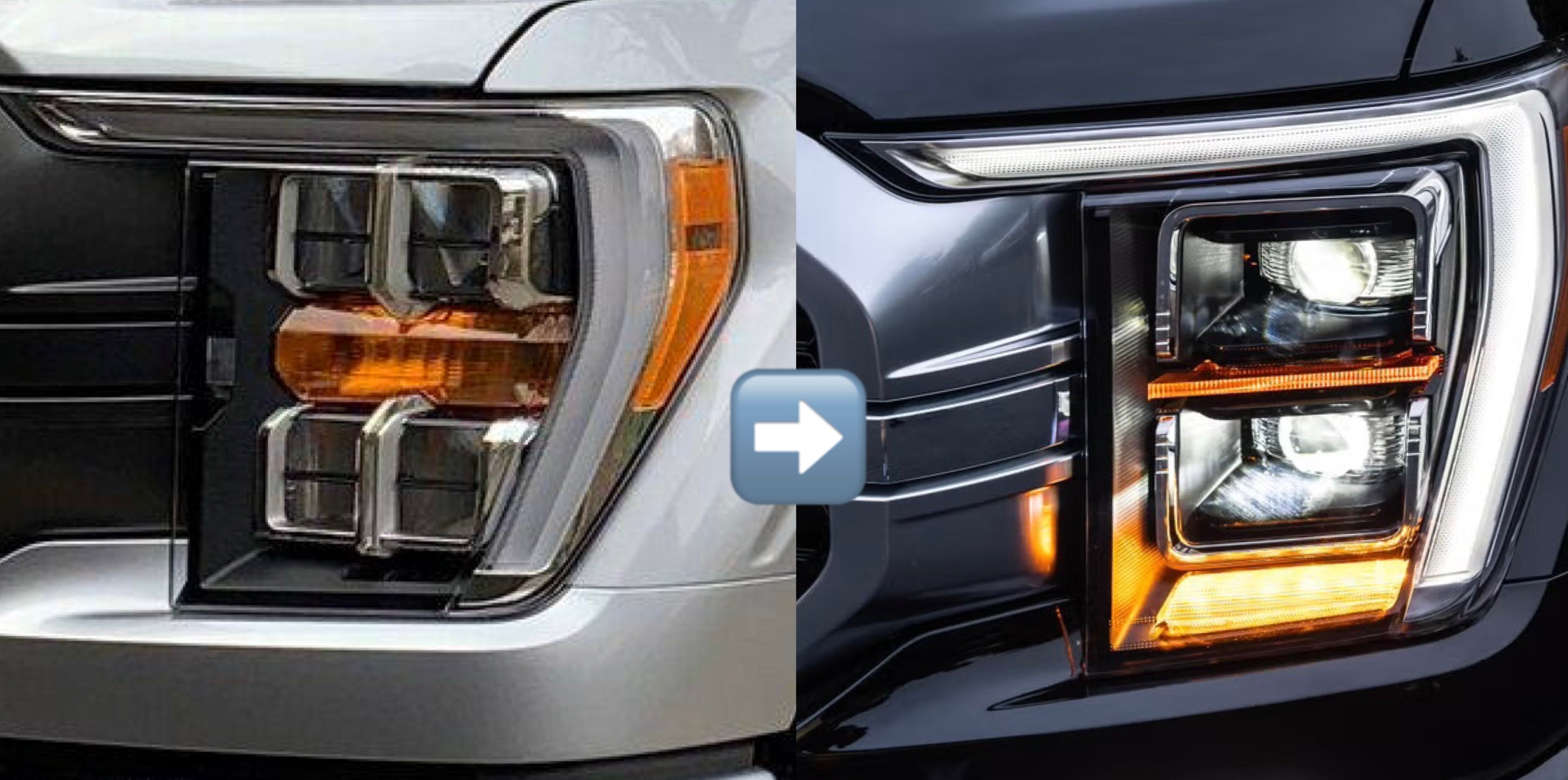 Conversion Harness Ford F150 OEM LED Reflector to OEM LED Projector He ...
