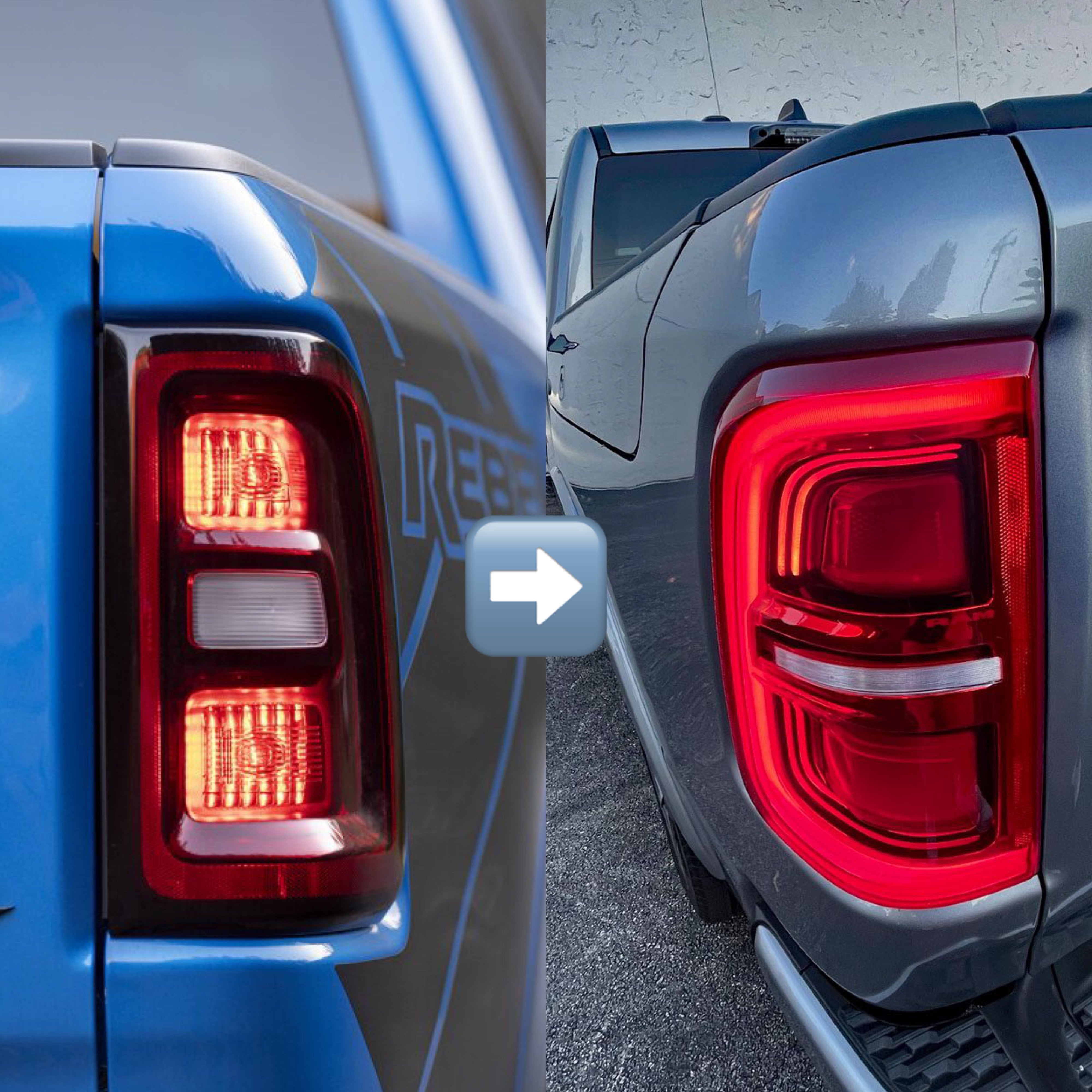 2025+ RAM 1500 OEM INCANDESCENT TAIL LIGHT TO OEM LED TAIL LIGHT ADAPT ...