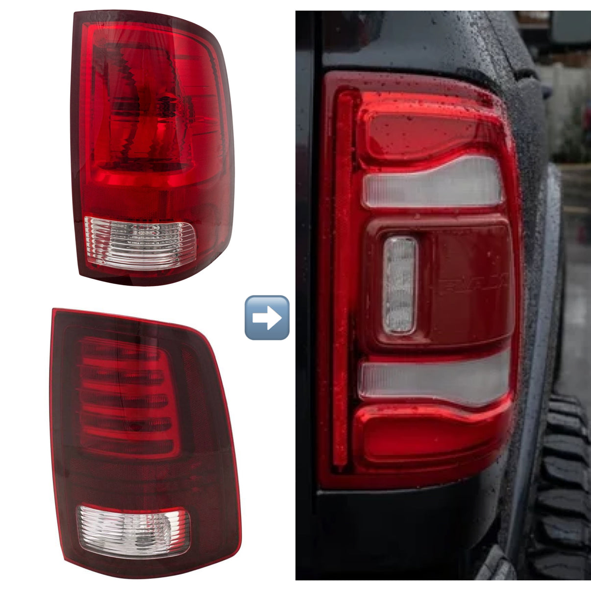 DODGE RAM 4th gen to OEM LED 5th gen HD tail light conversion harness ...